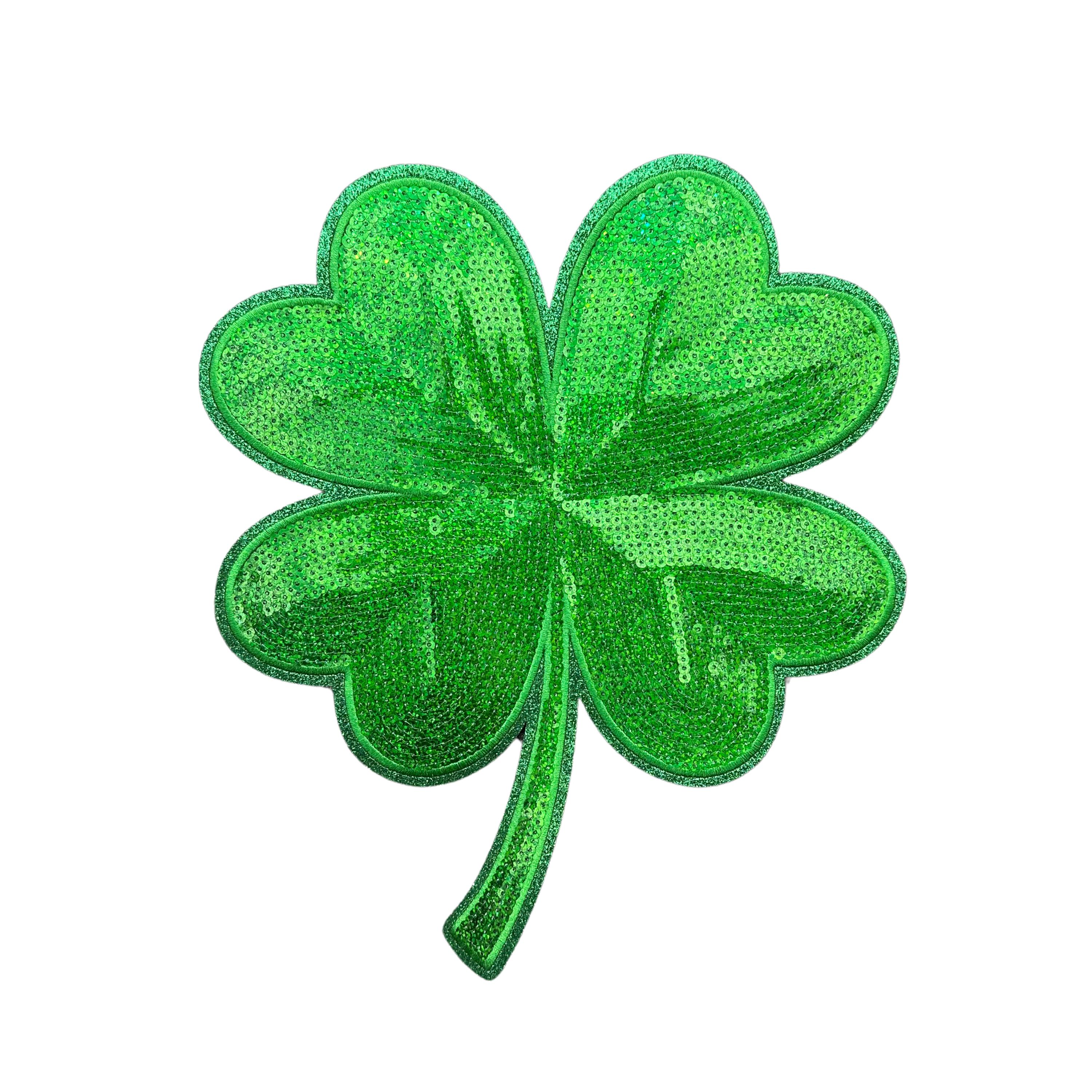Clover Sequin Patch, Shamrock Sequin Patch, St. Patrick's Day Patch, Shamrock Patch, Iron-on ...