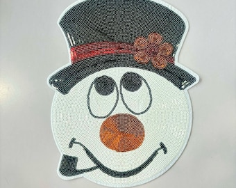 Santa Sequin Patch, Christmas Sequin Patch, Christmas Day Patch, Christmas Patch, Iron-on Patch ...