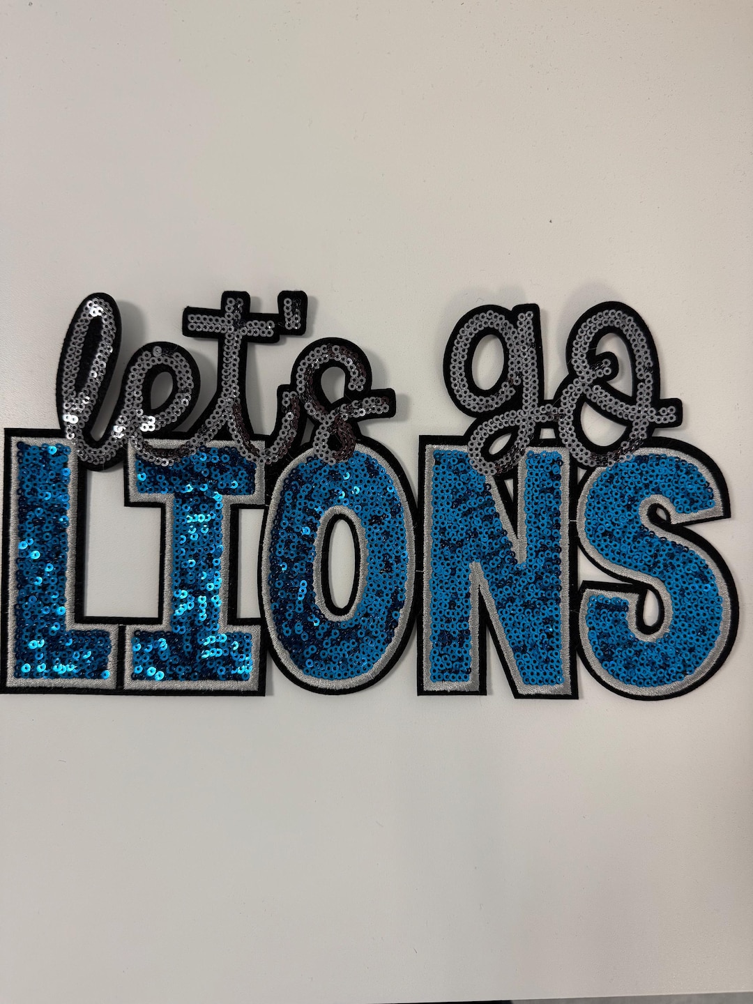 Let’s Go Lions Sequin Patch, NFL Sequin Patch, NFL Day Patch, NFL Patch, Iron-on Patch - Etsy