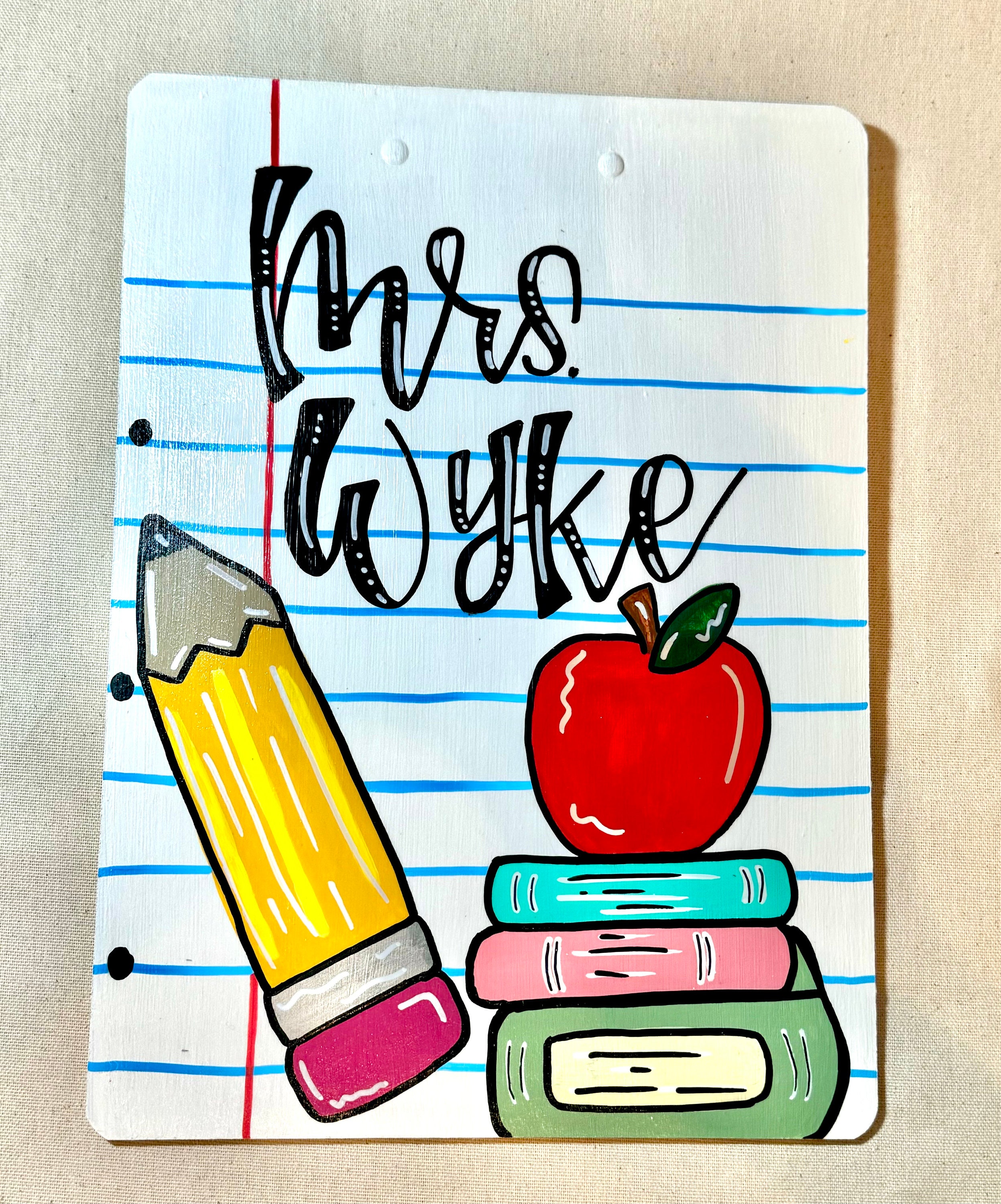Hand Painted Teacher Clipboards - Etsy