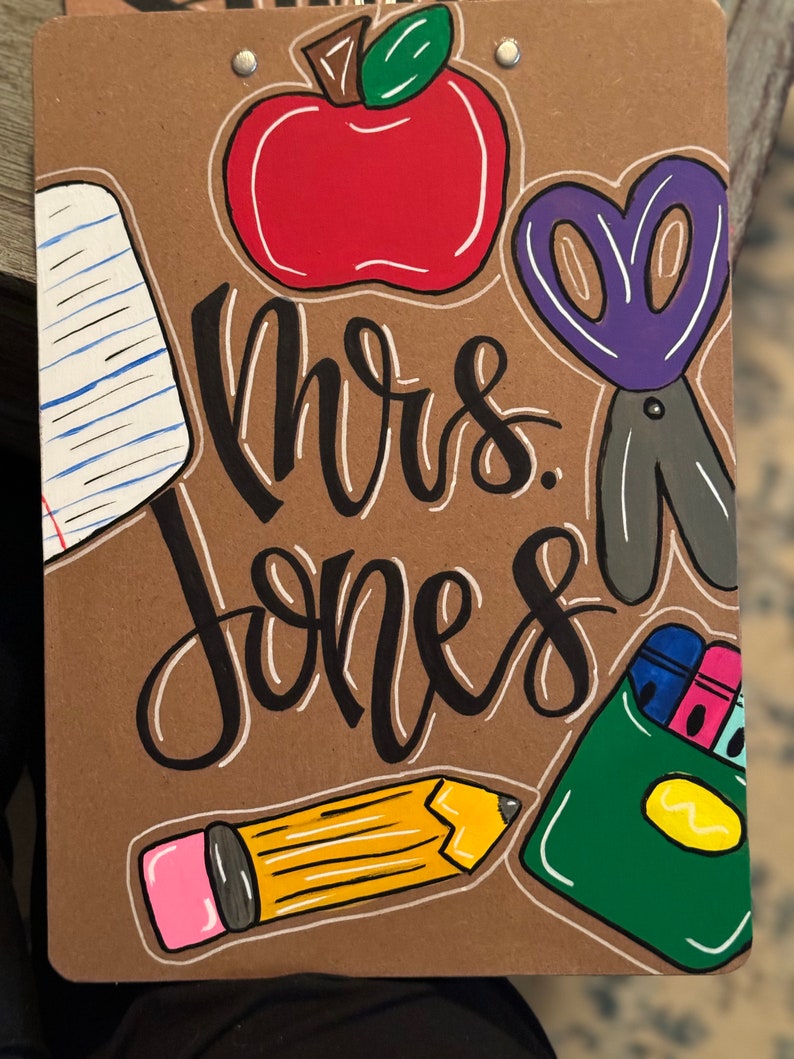 Hand Painted Teacher Clipboards - Etsy