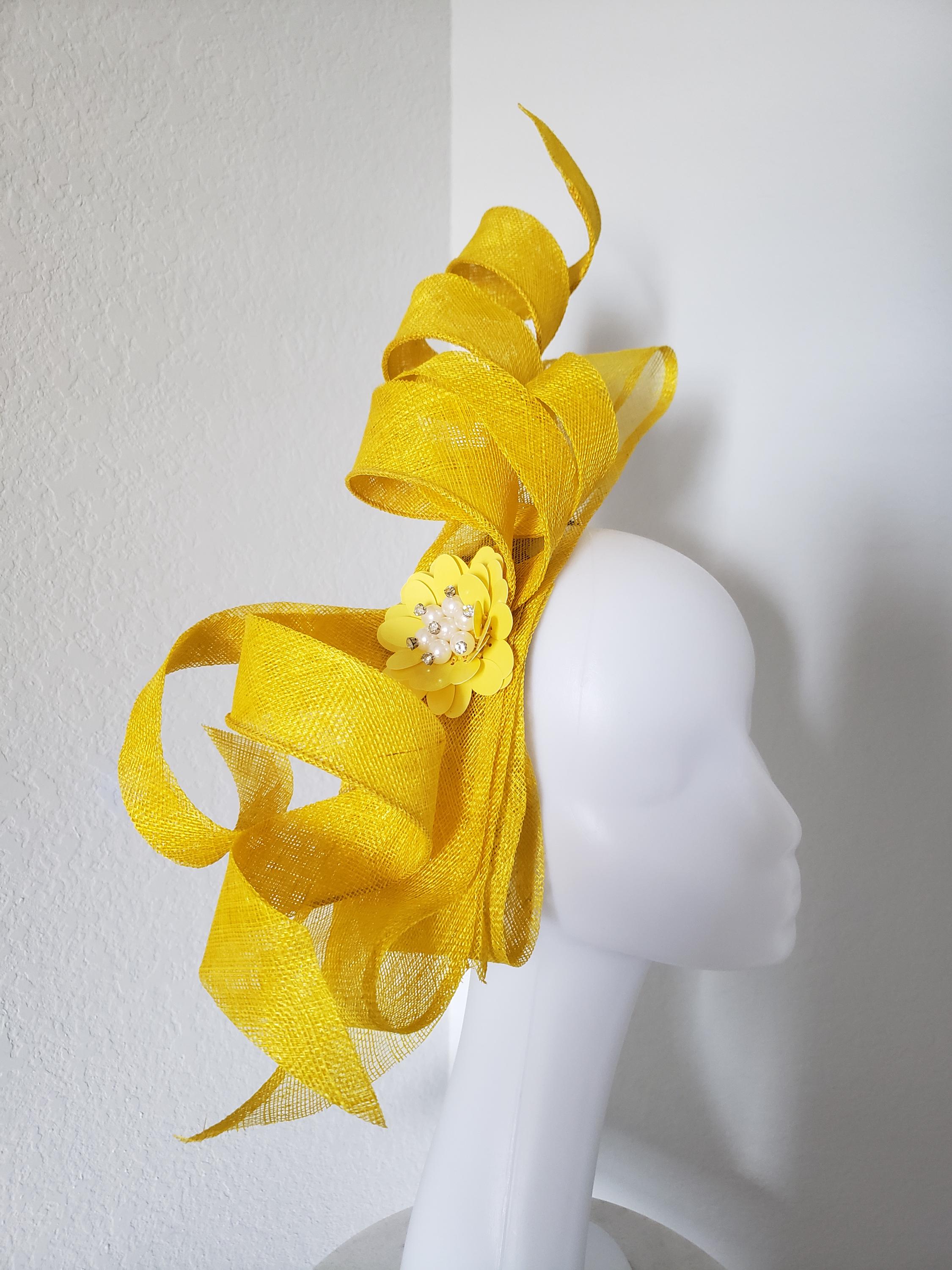 Sinamay Fascinator in Choice of Colors - Ideal for Derby, Royal Ascot ...