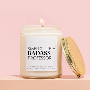 Gift for Professor, Professor Thank You Candle, New Professor Candle ...