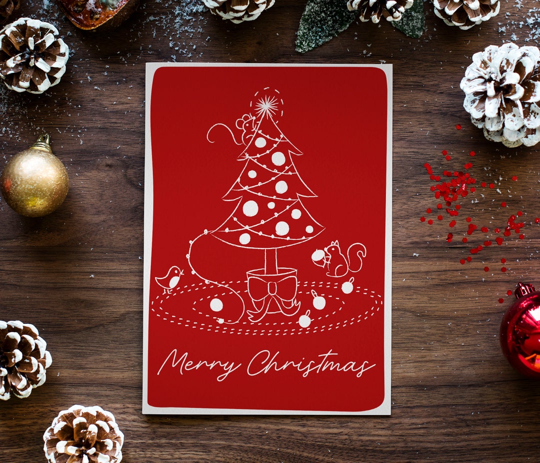 Printable Christmas Digital Card, A6 JPG Instant Download - Etsy