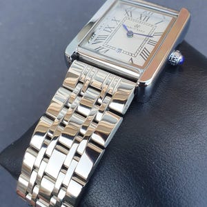 Men Classic Watch Square Rectangular Smart Casual Roman Numeral ...