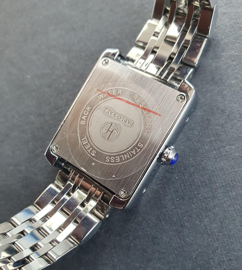 Womens Classic Watch Square Rectangular Smart Casual Roman Numeral ...