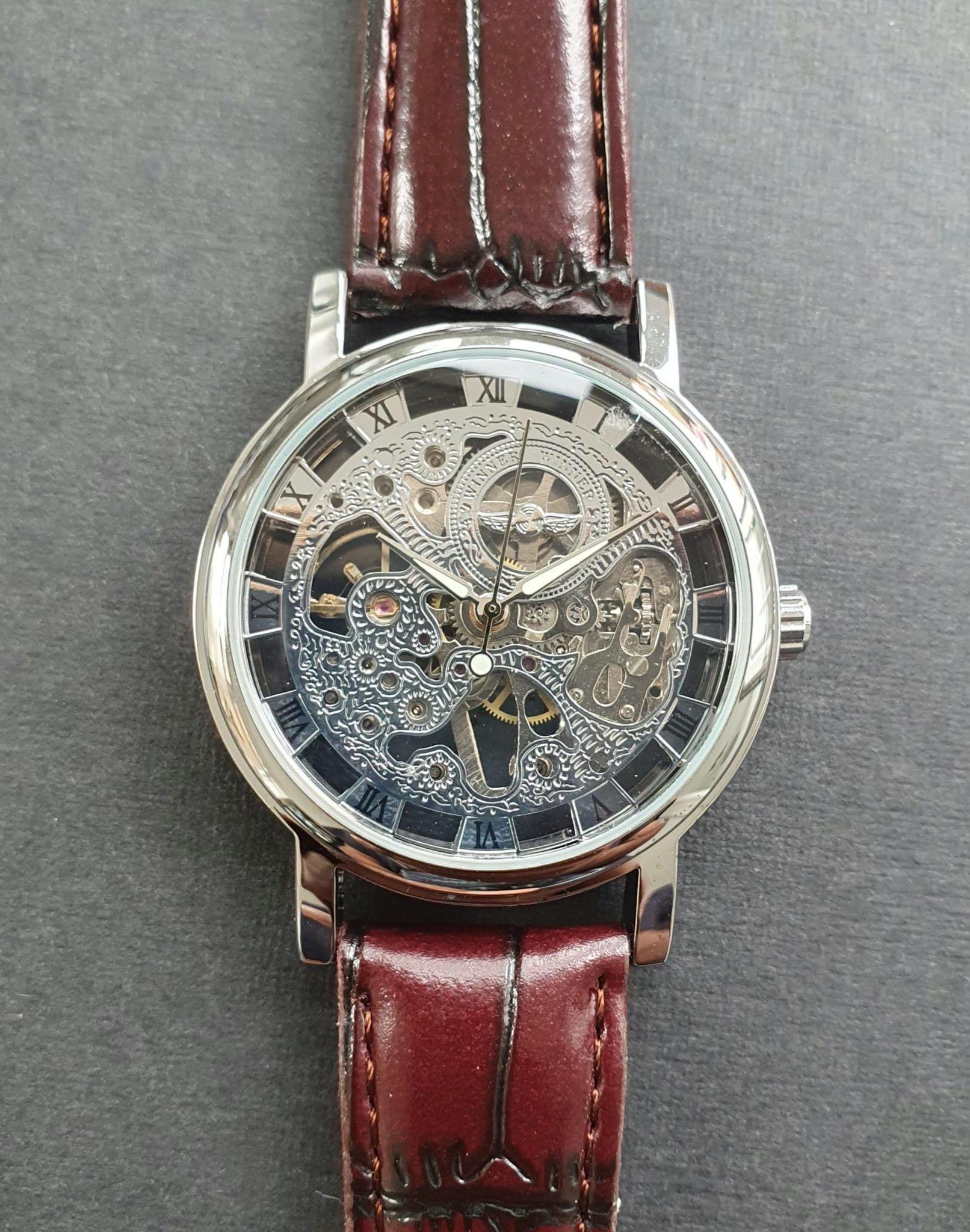 Men Automatic Watch Manual Winding Mechanical Balance Wheel Movement ...