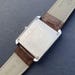 Men Classic Watch Square Rectangular Brown Leather Strap Roman Numeral ...