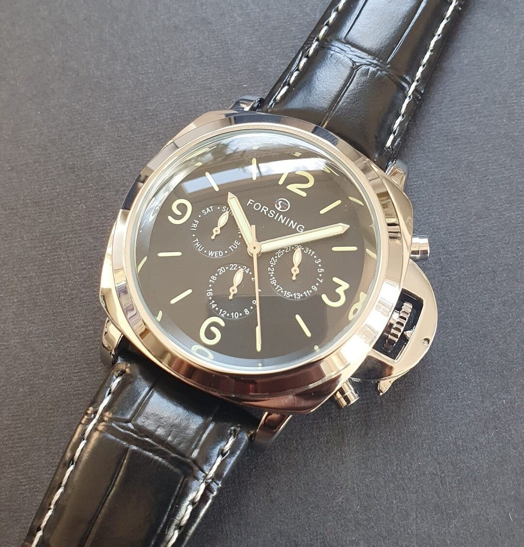 Men Automatic Watch Self Winding Mechanical Luminous Marina - Etsy