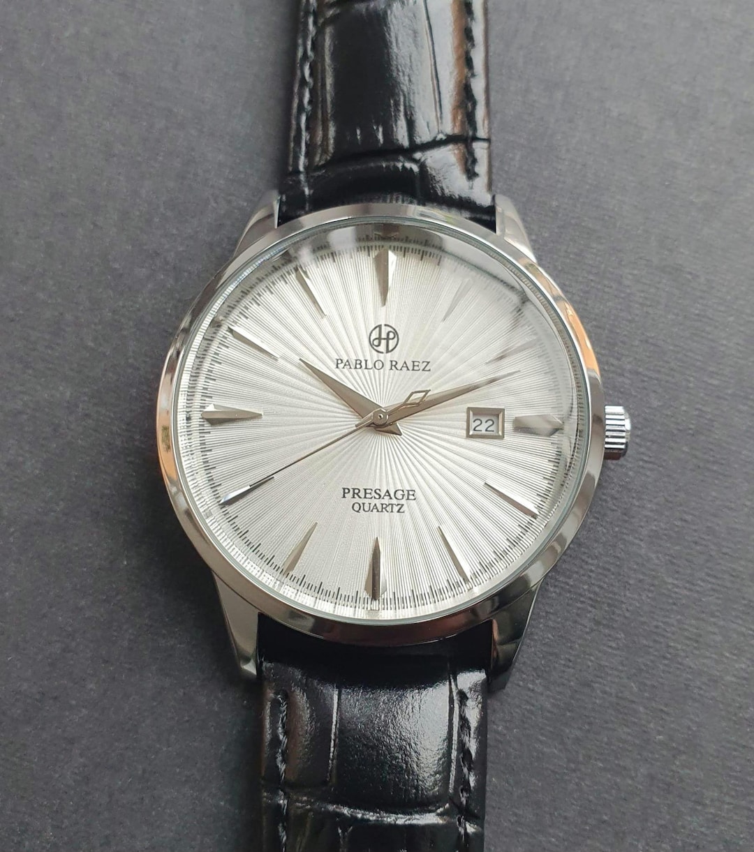 Men Classic Watch Sunburst Dial Smart Casual Business Luxury Sunray ...