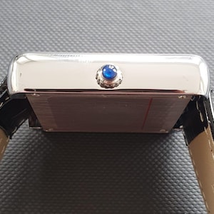 Men Classic Watch Square Rectangular Black Leather Strap Roman Numeral ...