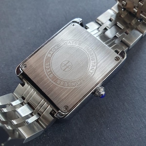 Men Classic Watch Square Rectangular Smart Casual Roman Numeral ...