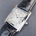 Men Classic Watch Square Rectangular Black Leather Strap Roman Numeral ...
