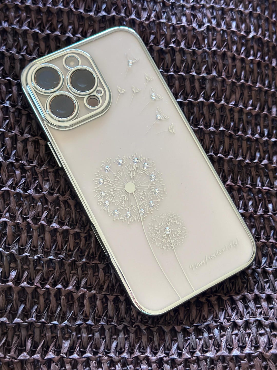 Fashion Dandelion Design Silver Phone Case for iPhone 16 Pro Max - Etsy
