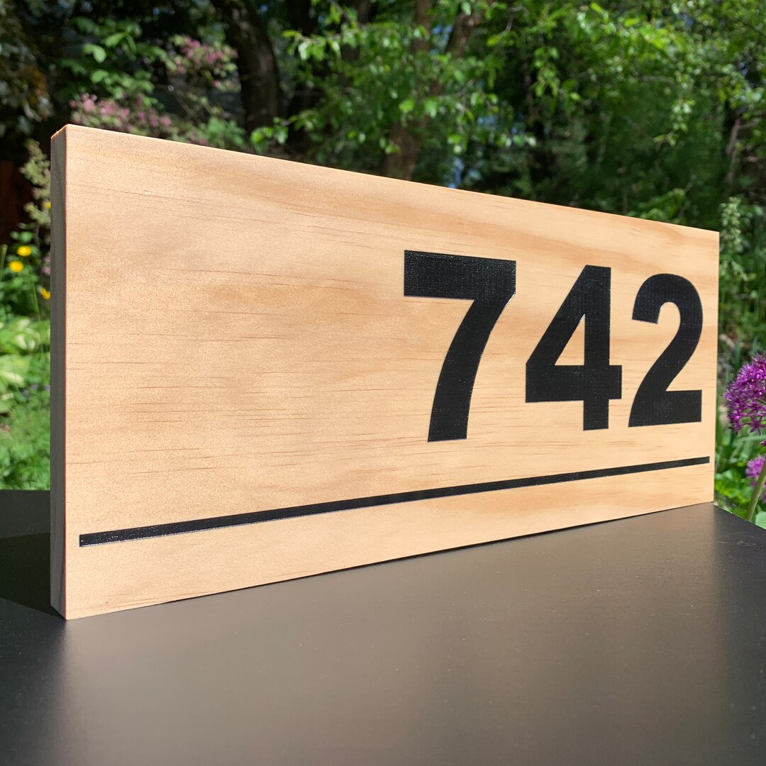 Modern House Numbers Wood House Numbers Sign Address Sign House Numbers ...