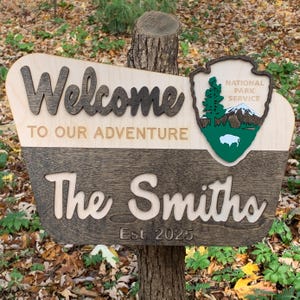 National Park Service Welcome Sign, Custom NPS Sign, Wedding Sign ...
