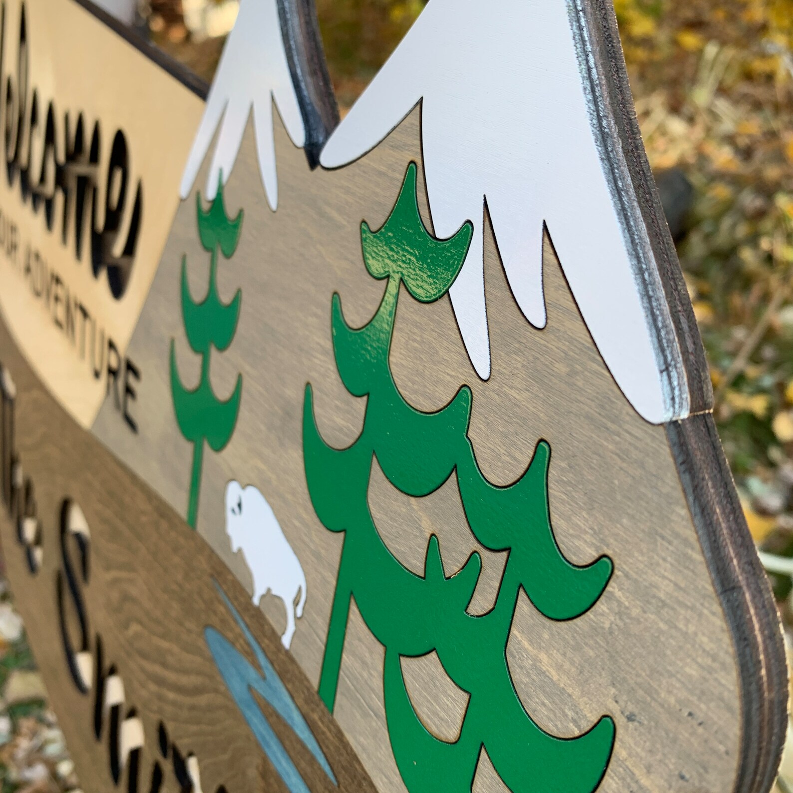 National Park Welcome Sign 3D Wood Camp Sign Personalized - Etsy