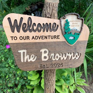 National Park Service Welcome Sign, Custom NPS Sign, Wedding Sign ...