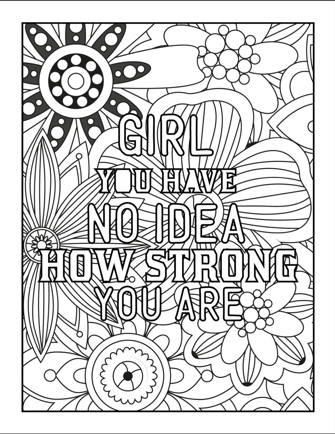Strong Women Coloring Pages | Etsy