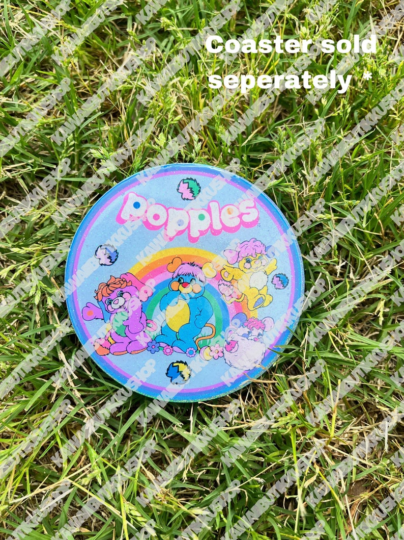 Handmade 80s Popple Puff Vintage Cartoon Blue Glitter Starbucks Tumbler ...