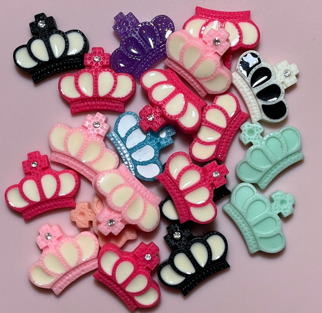 Kawaii Mini Flatback Resin Royal Crowns Embellishments Decoden Jewelry ...