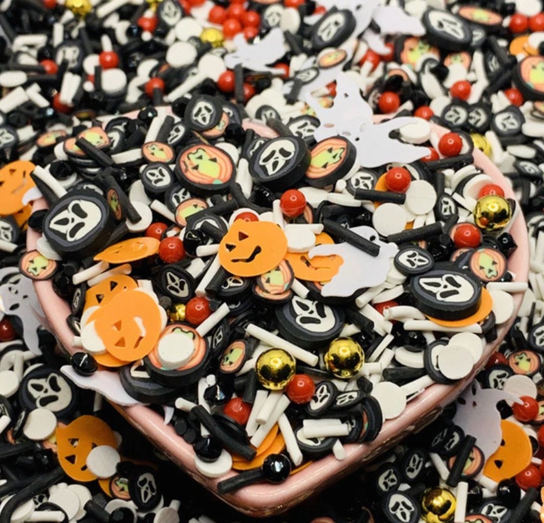 Horror Face Clay Slices Mix Slime Charms, Sprinkles, Nail Decor, Resin ...