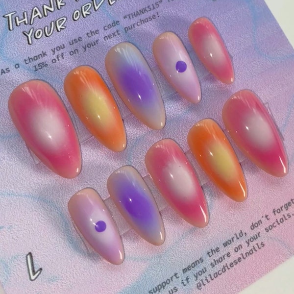 Gradient Nails - Etsy