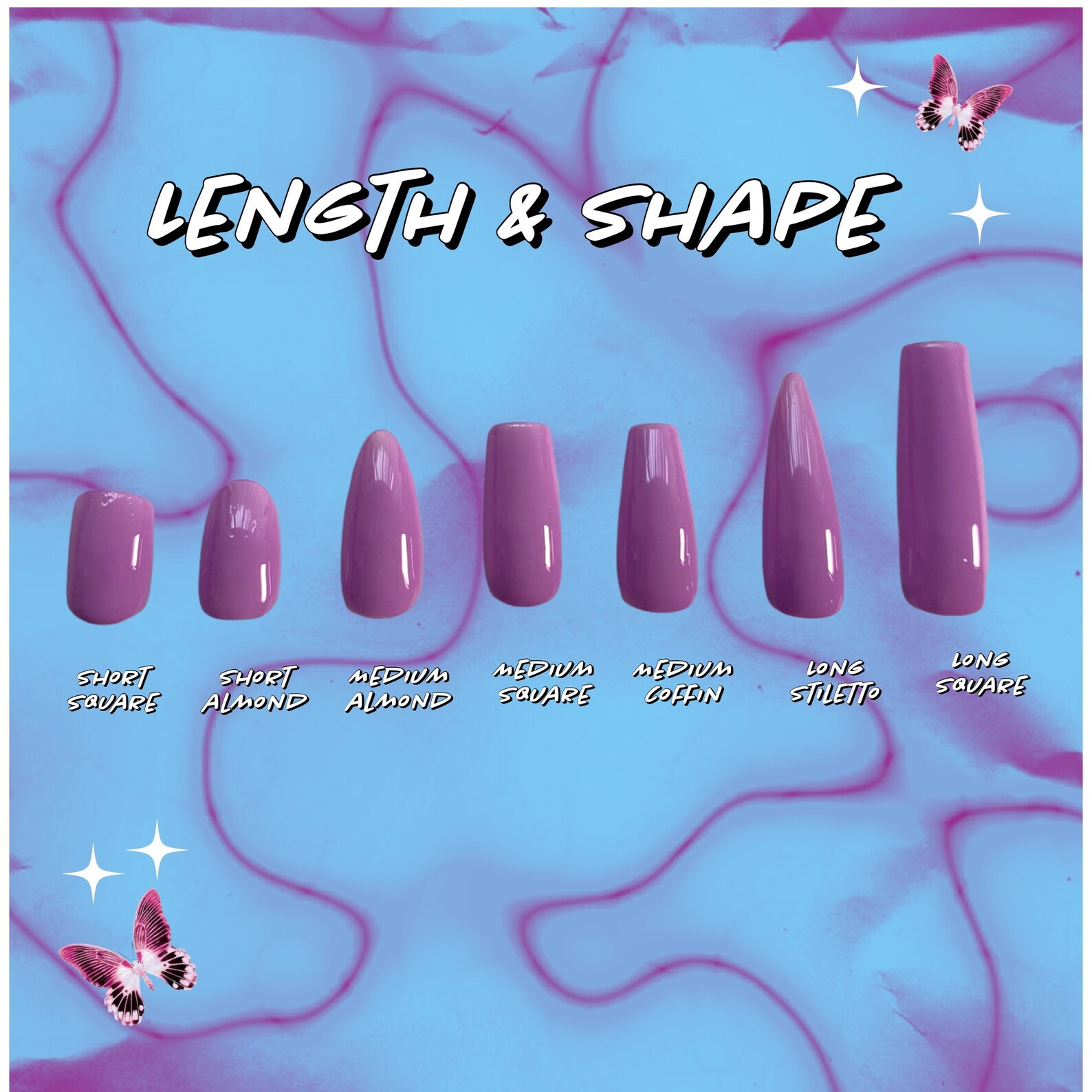 Heat Map Square Press on Nails / 3d Nails / Luxury Press on - Etsy