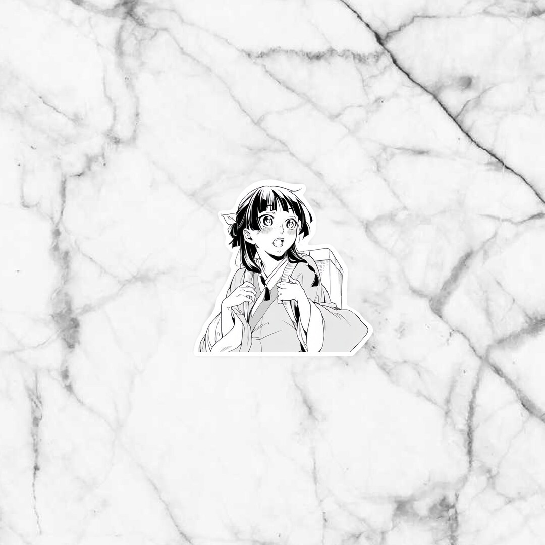 Herbalist Girl Maid Sticker, Anime Sticker, Manga Sticker, Laptop ...