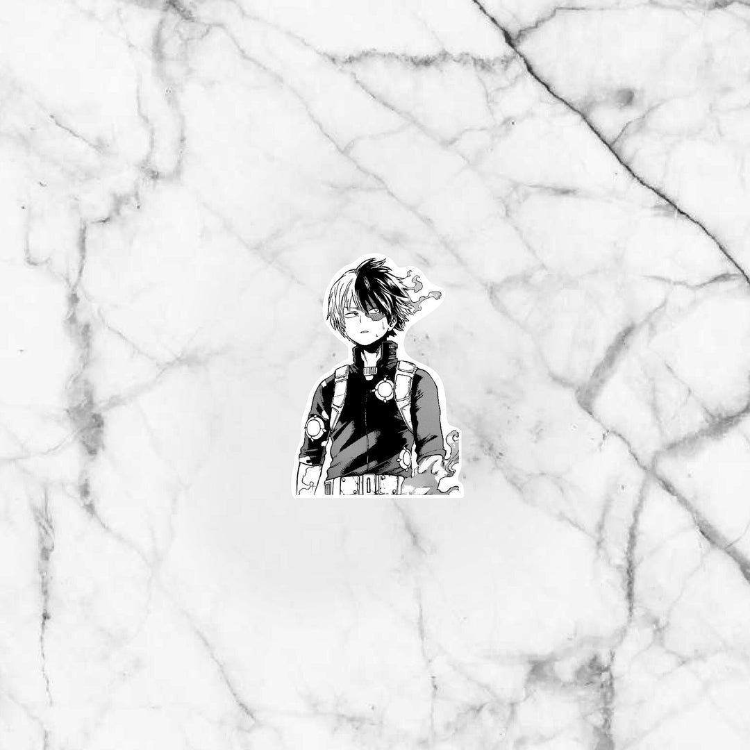 Hot and Cold Hero Manga Sticker, Anime Inspired Decal, Laptop Decal ...