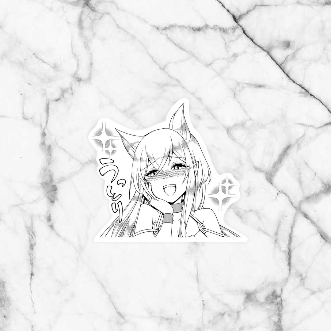 Going Away Cute Demon Girl Sticker, Anime Sticker, Manga Sticker, Die ...