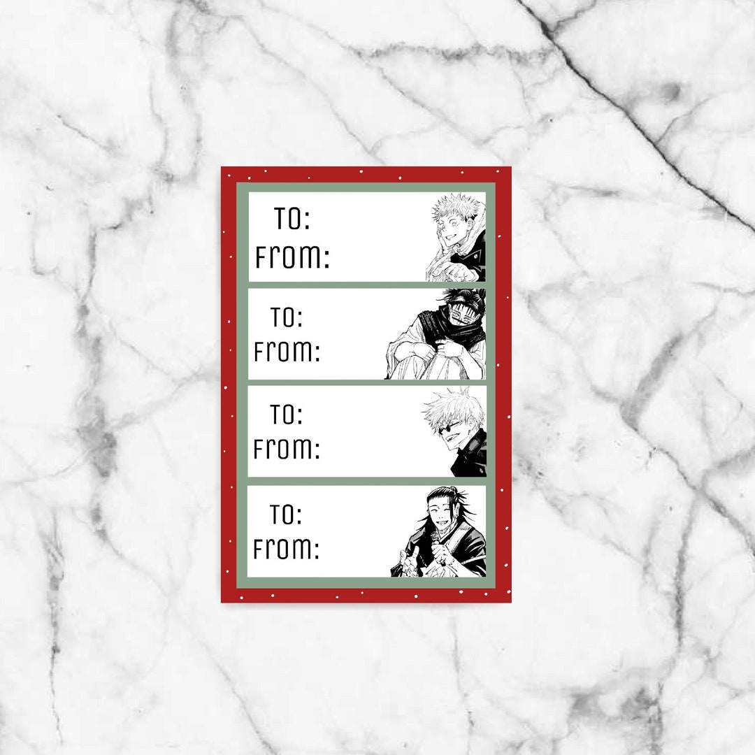 Matte Manga Present Tags Anime Present Tags Present Labels - Etsy