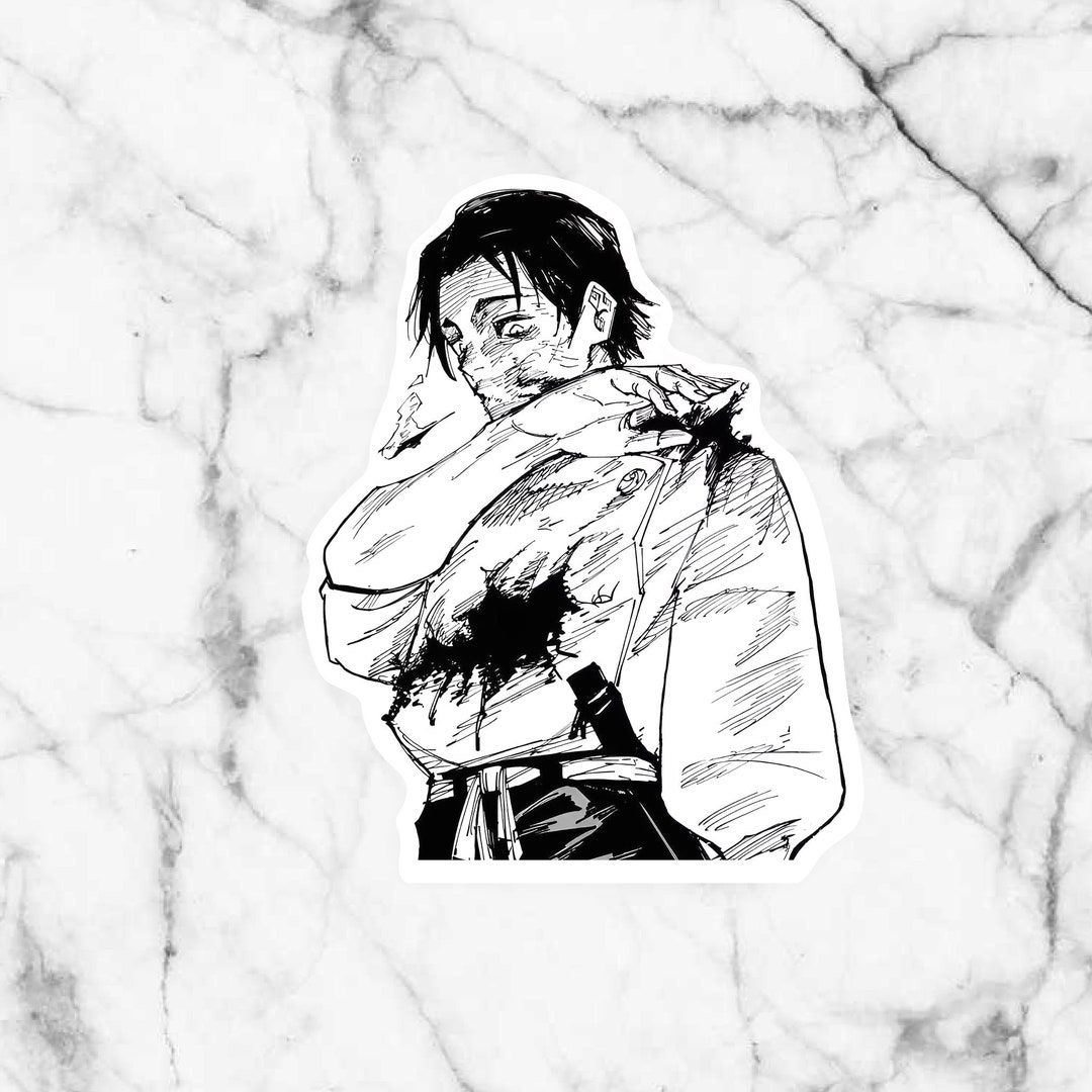 Close up Cursed Student Combat Sticker, Anime Sticker, Manga Sticker ...