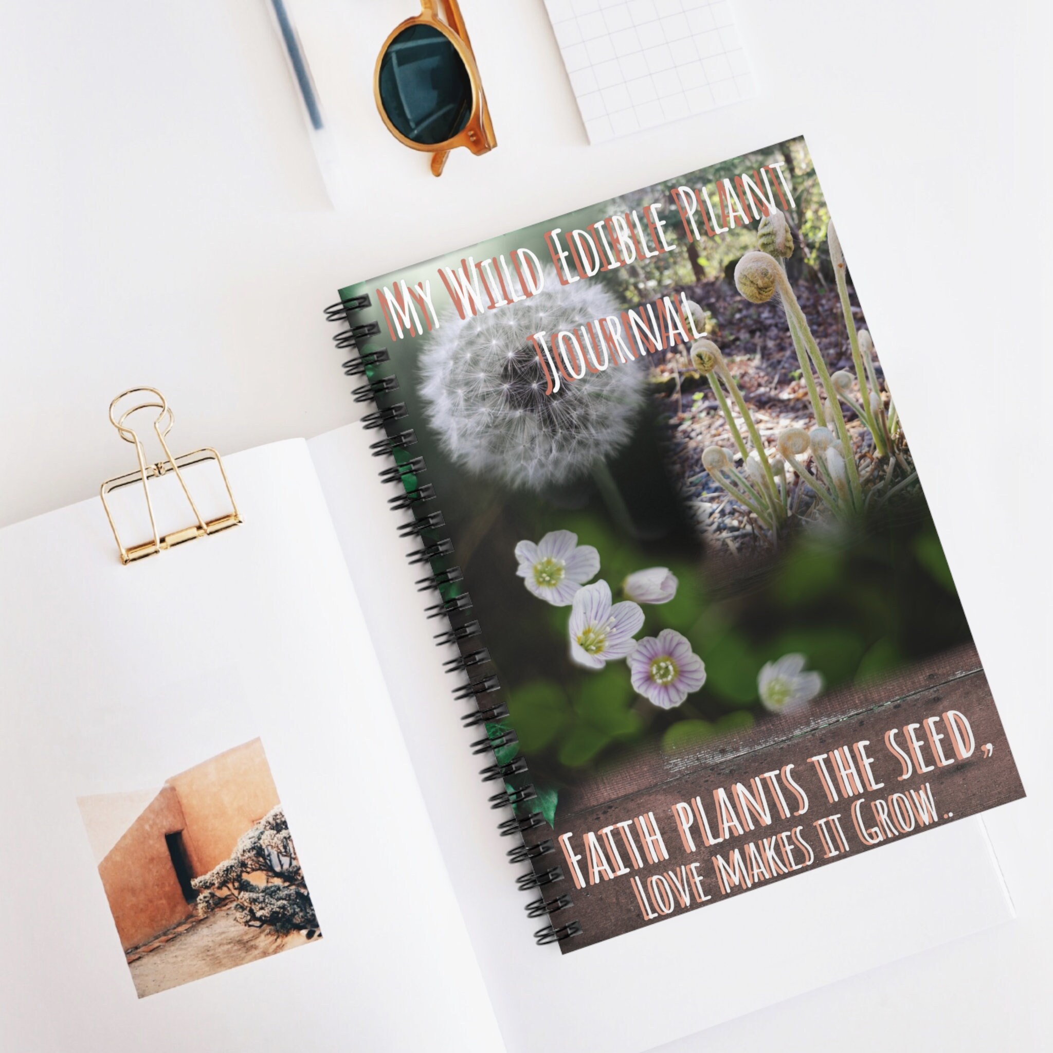 Spiral Notebook Edible Plant Notebook Personal Thoughts - Etsy