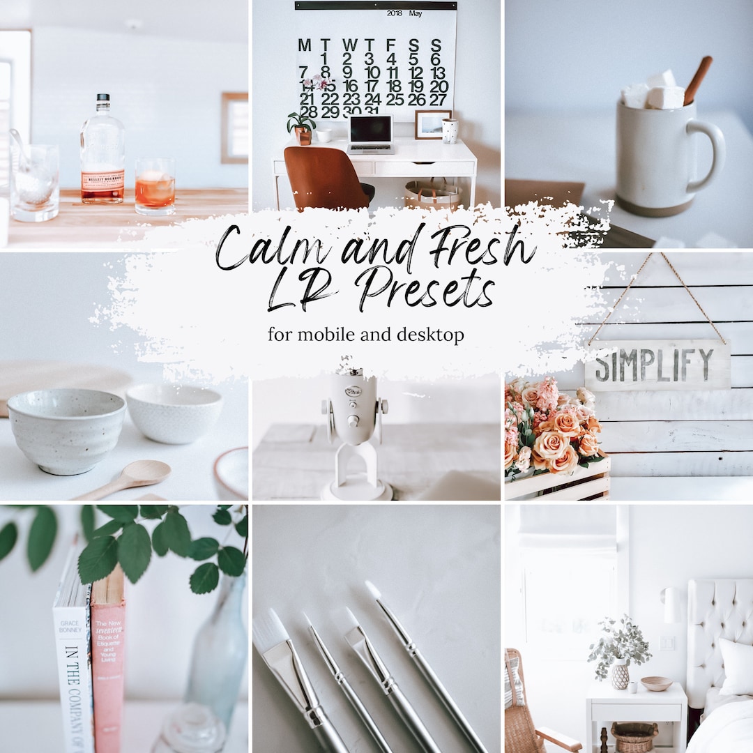 6 LIGHTROOM Presets, Bright Preset, Light Preset, Airy Preset, Mobile ...