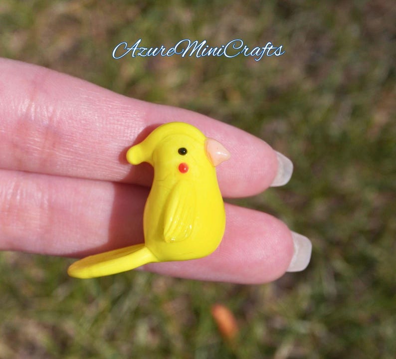 Handmade Glass Bird Miniature | Borosilicate Glass Animal - Etsy