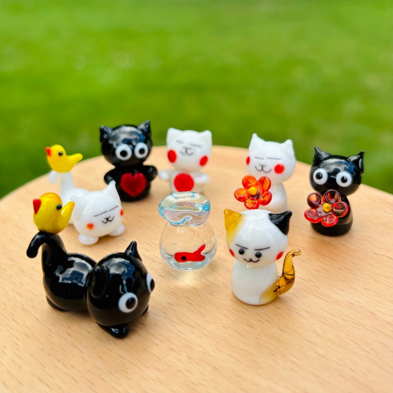 Miniature Cat Figurine - Etsy