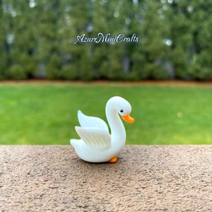 Handmade Glass Goose Miniature Glass Animal - Etsy