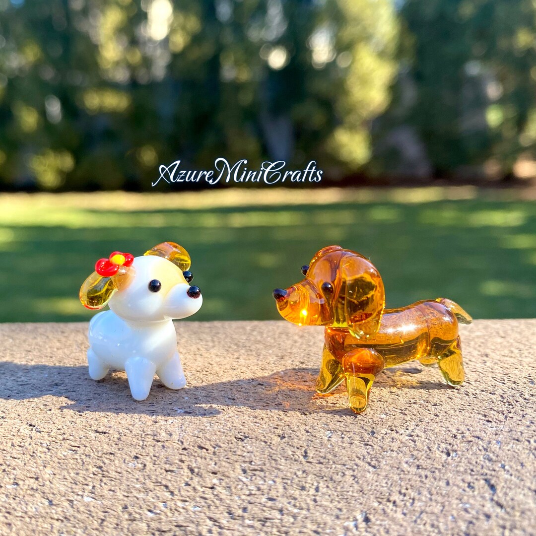 Handmade Glass Dog Miniature | Dachshund, Spaniel, Cavalier King ...