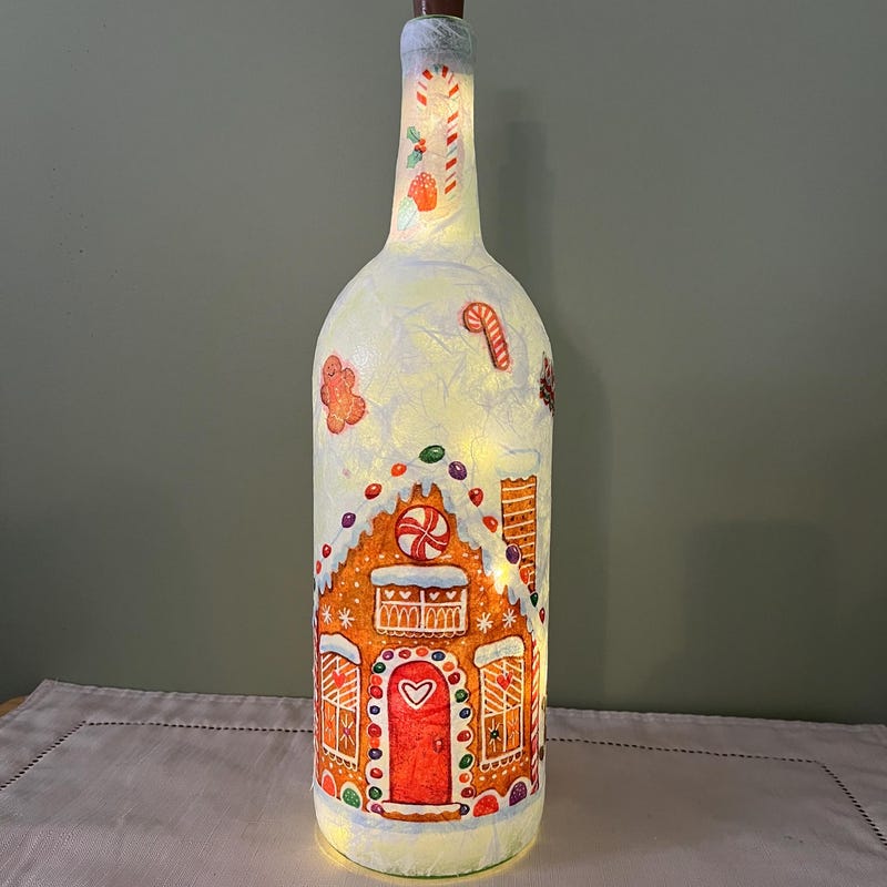 Gingerbread Wine Bottle - Etsy