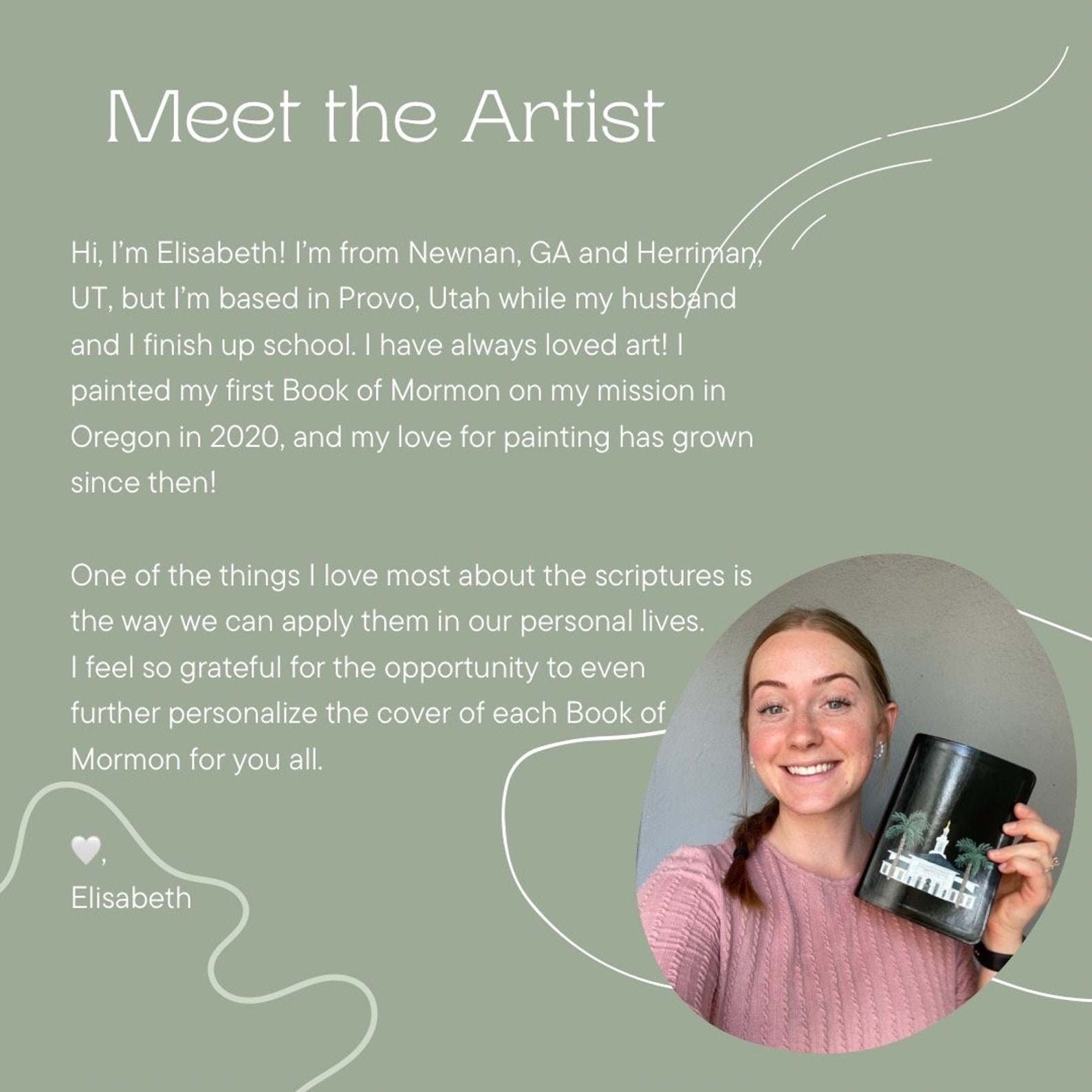 Custom Hand-painted Floral Frame Book of Mormon - Etsy