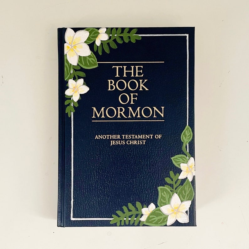 Custom Hand-painted Floral Frame Book of Mormon - Etsy