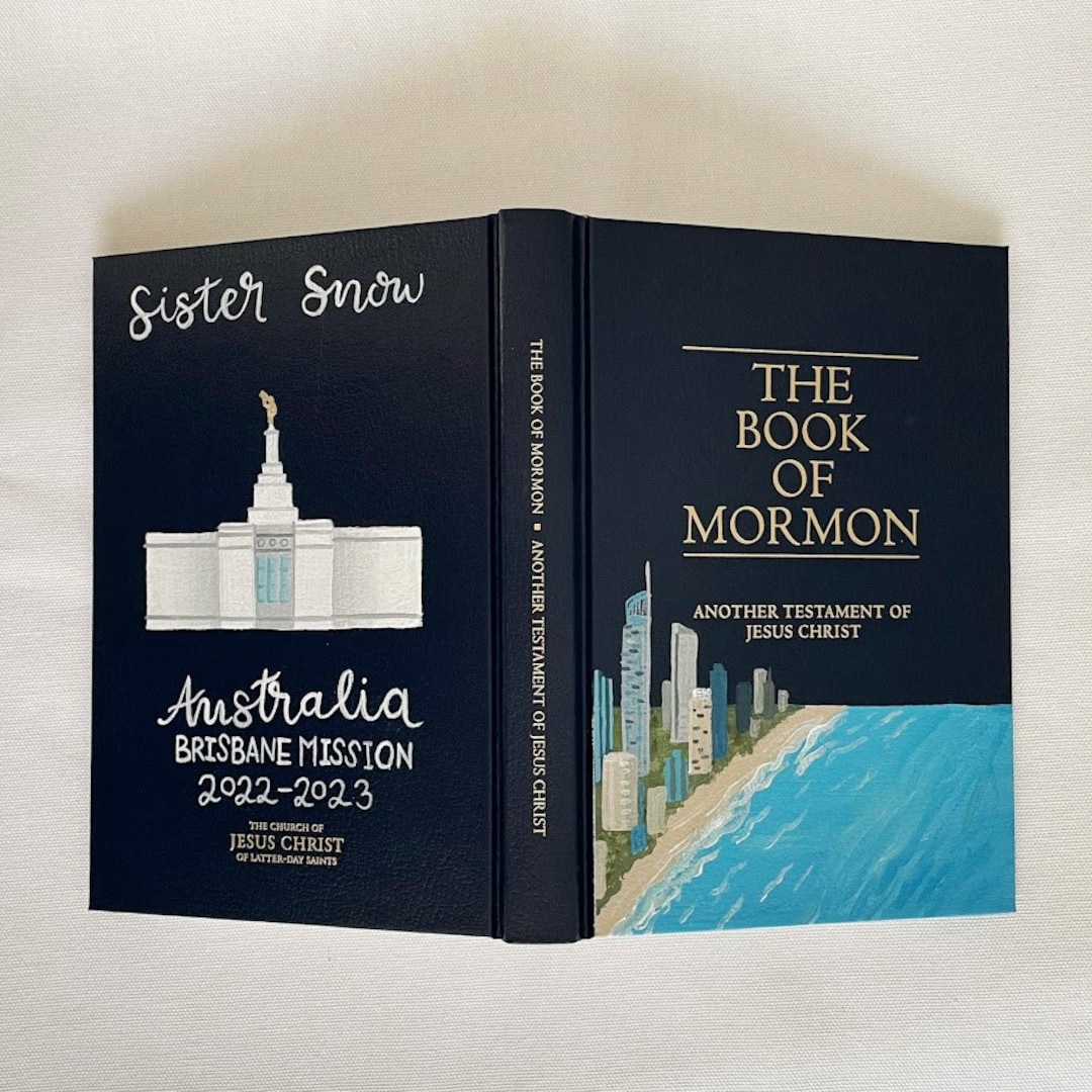 Mission-themed Custom Painted Book of Mormon | Landscape | Temple ...