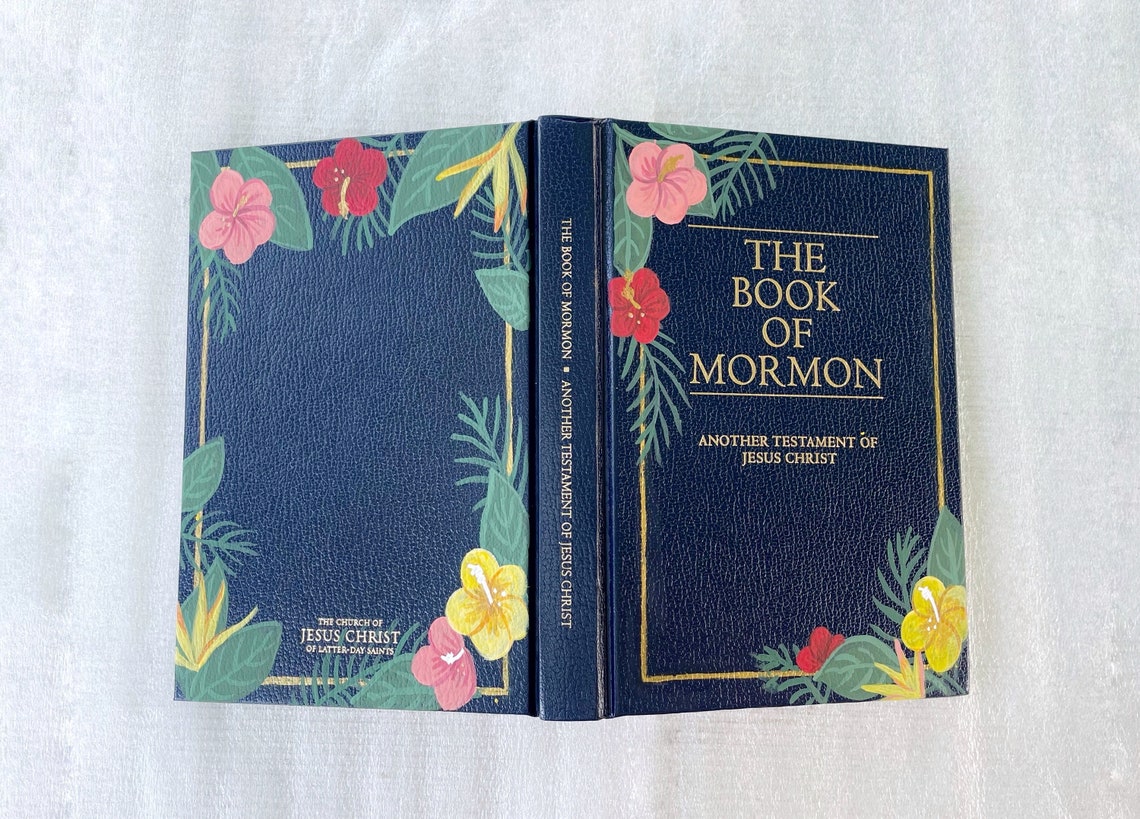 Custom Hand-painted Floral Frame Book of Mormon - Etsy
