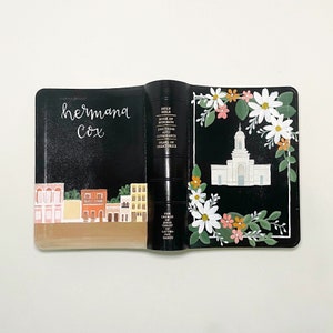 Custom Painted LDS Quad Scriptures Missionary Baptism Gift Quadruple ...