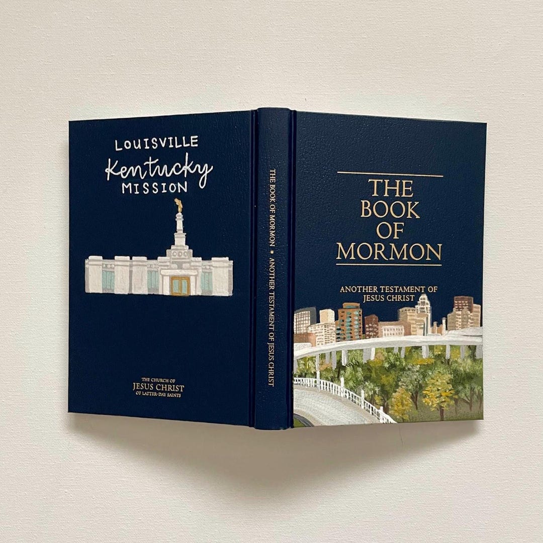 Mission-themed Custom Painted Book of Mormon | Landscape | Temple ...