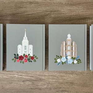 Custom Painted Book of Mormon - Flowers and Temple | LDS Gift | Sister ...