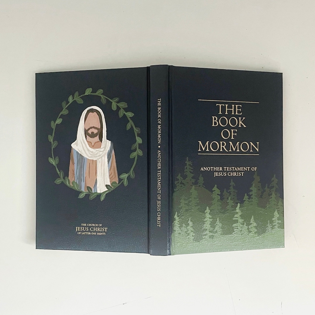 Painted Book of Mormon - Trees and Jesus - Etsy