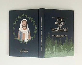 Custom Painted Book of Mormon Jesus White Frame or Floral Boys and ...