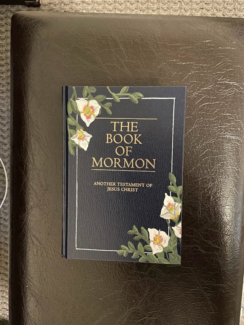 Custom Hand-painted Floral Frame Book of Mormon - Etsy